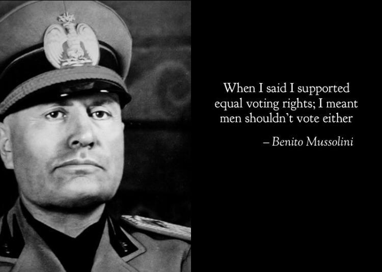 Benito Mussolini: equal rights champion | Scrolller