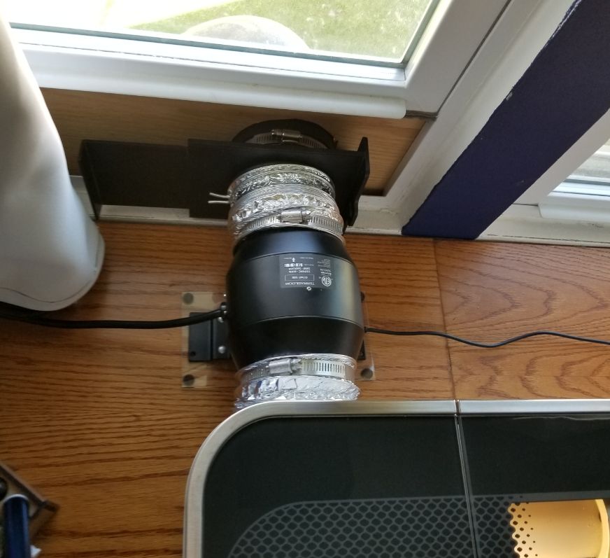 Best Upgrade ever. We added an external fan to make the Glowforge quiet and we finally cleaned ...