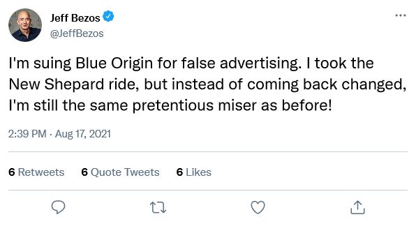 bezos not happy with new shepard experience | Scrolller