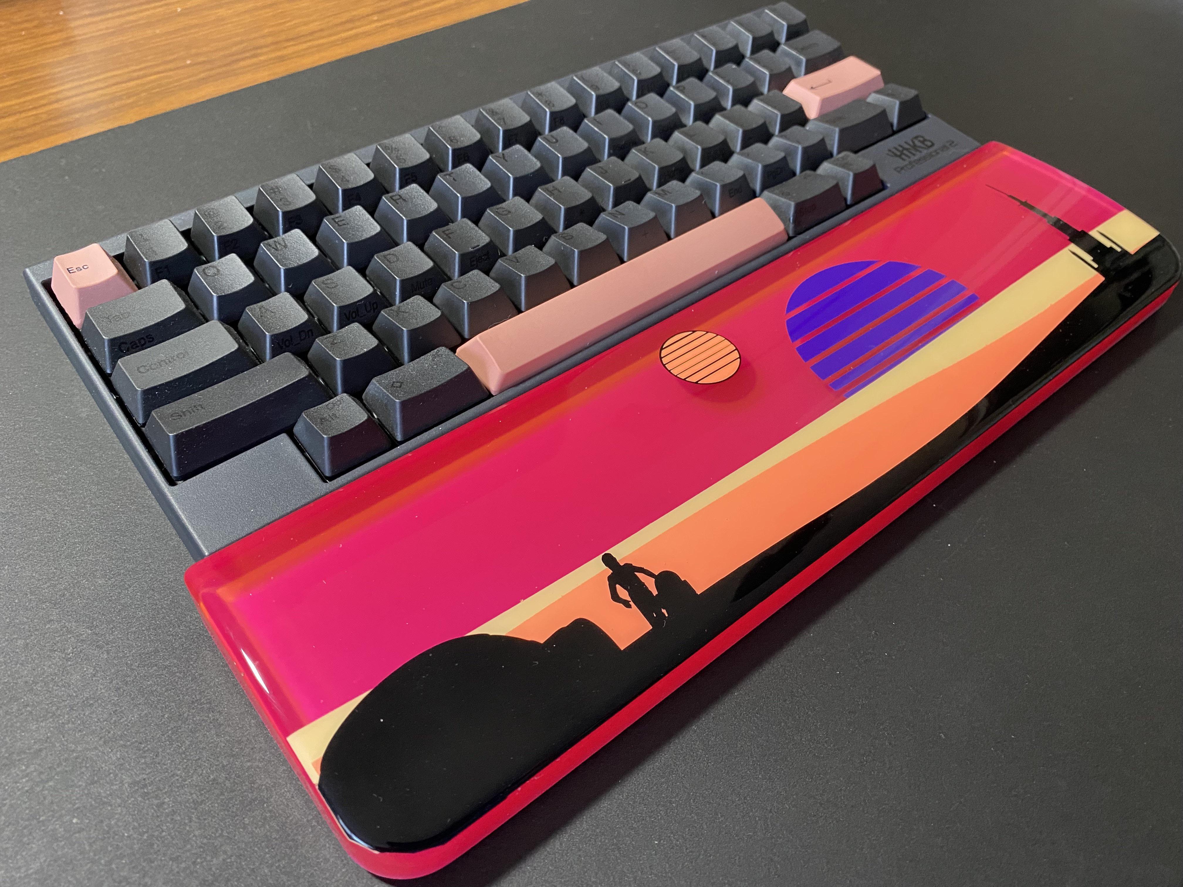 Binary Sunset wrist rest | Scrolller