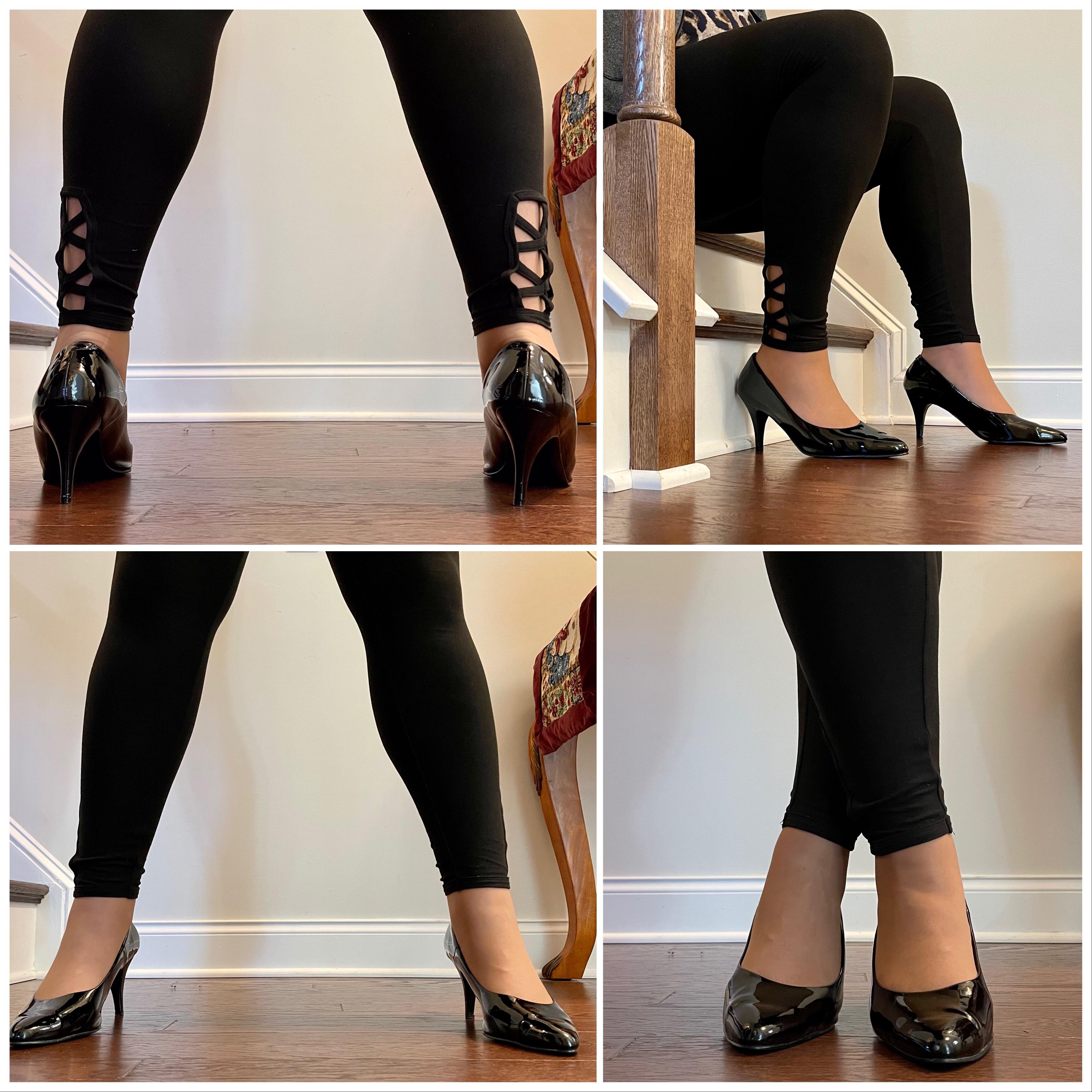 Black Pleaser Pumps and Leggings......a classic combination! 💋 | Scrolller