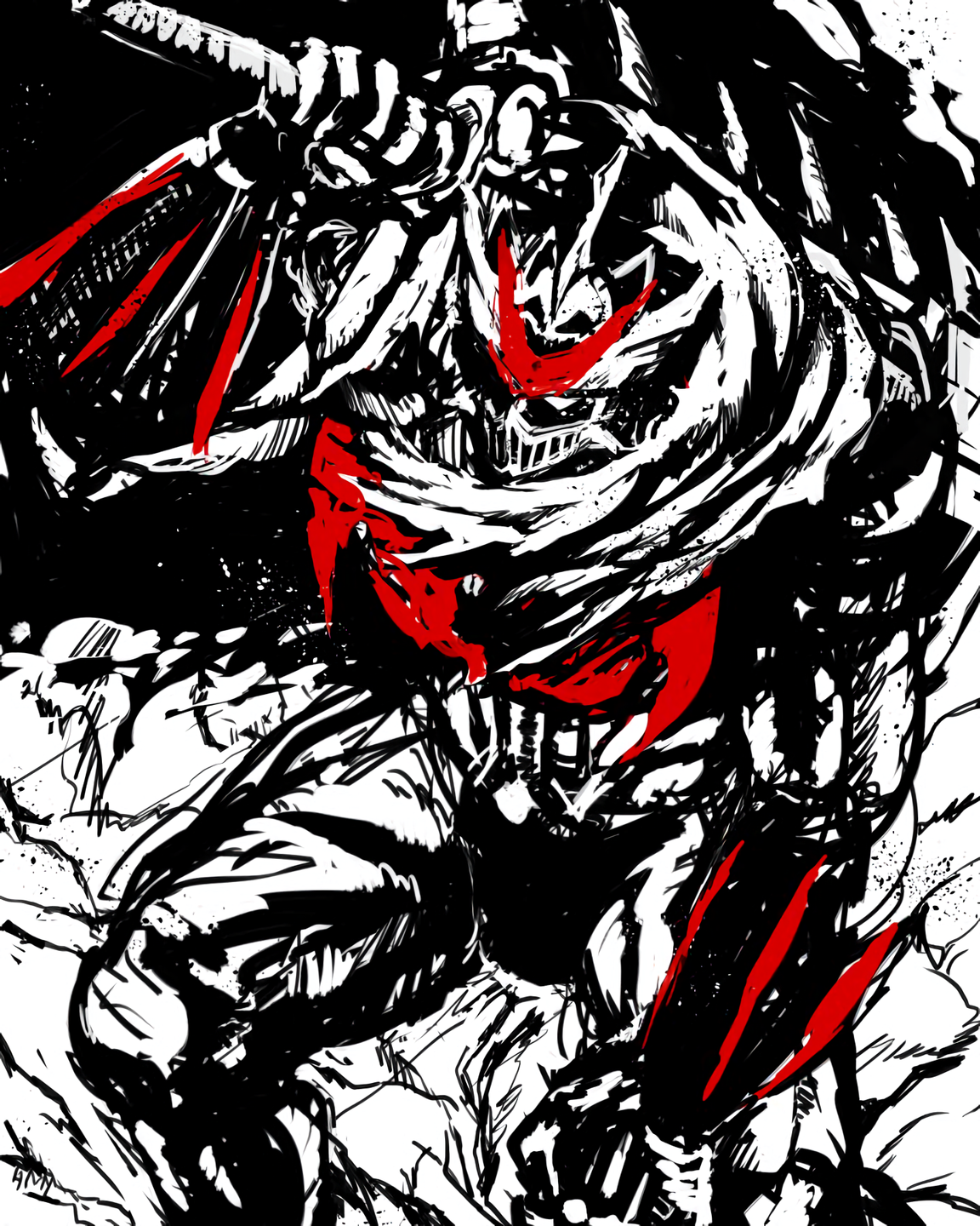 Black, White & Red chaos of hell. [Mazinkaiser SKL] | Scrolller