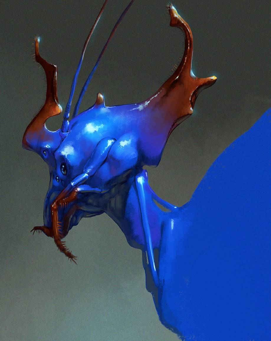 Blue Mantis by Anastasia Tupikova | Scrolller