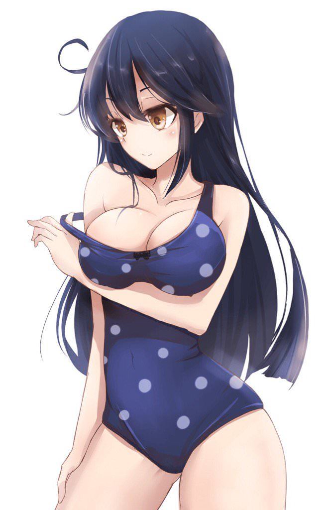 Blue polka-dot swimsuit [Kancolle] | Scrolller