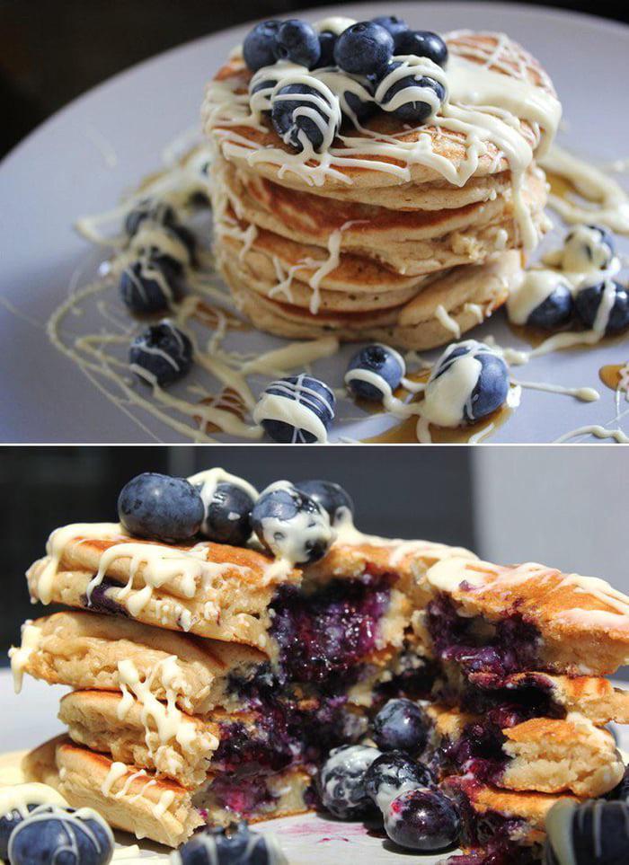 Blueberry protein pancakes | Scrolller