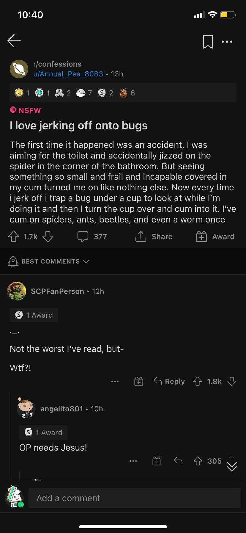 Blursed Kink Confession | Scrolller