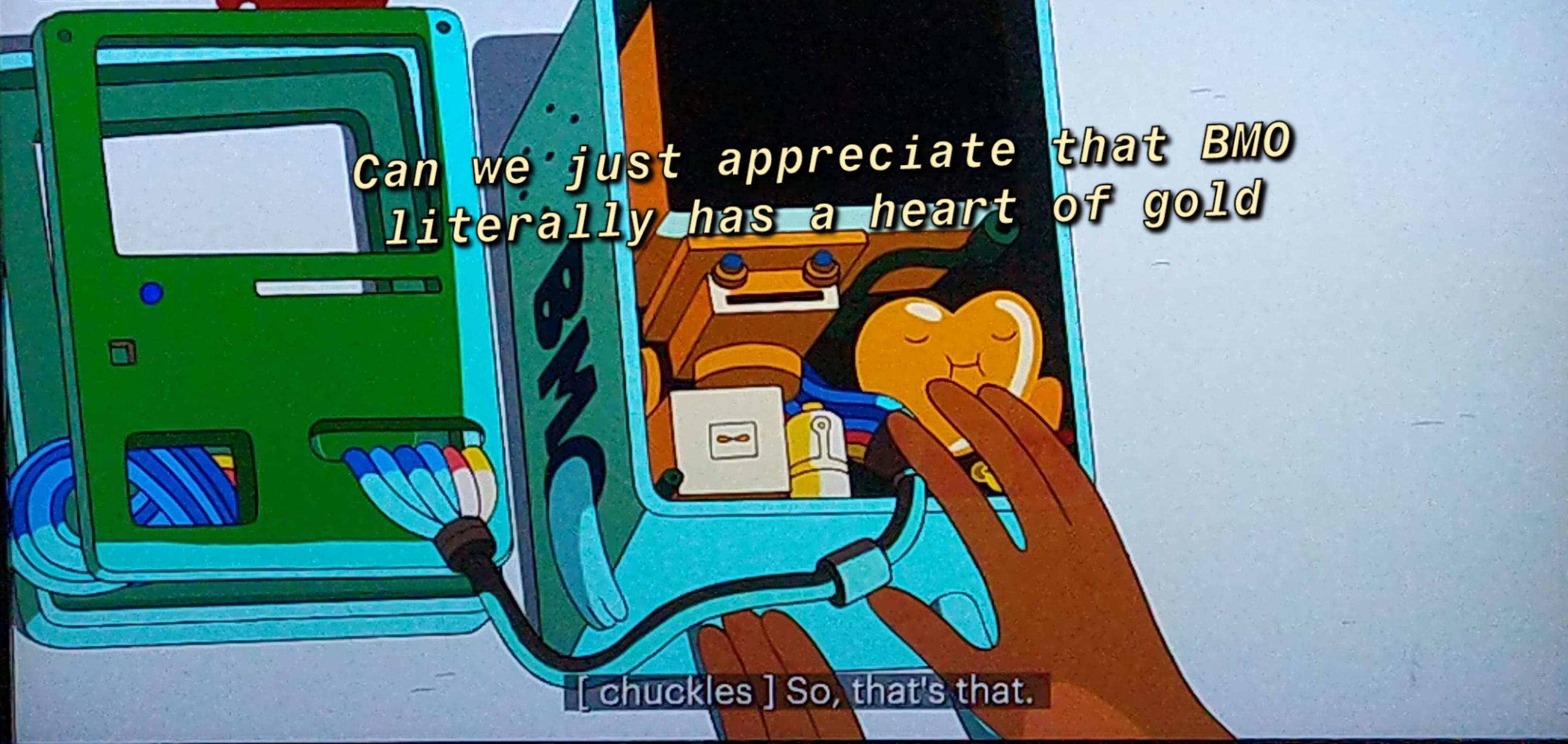 BMO is too pure for this bunked up world | Scrolller