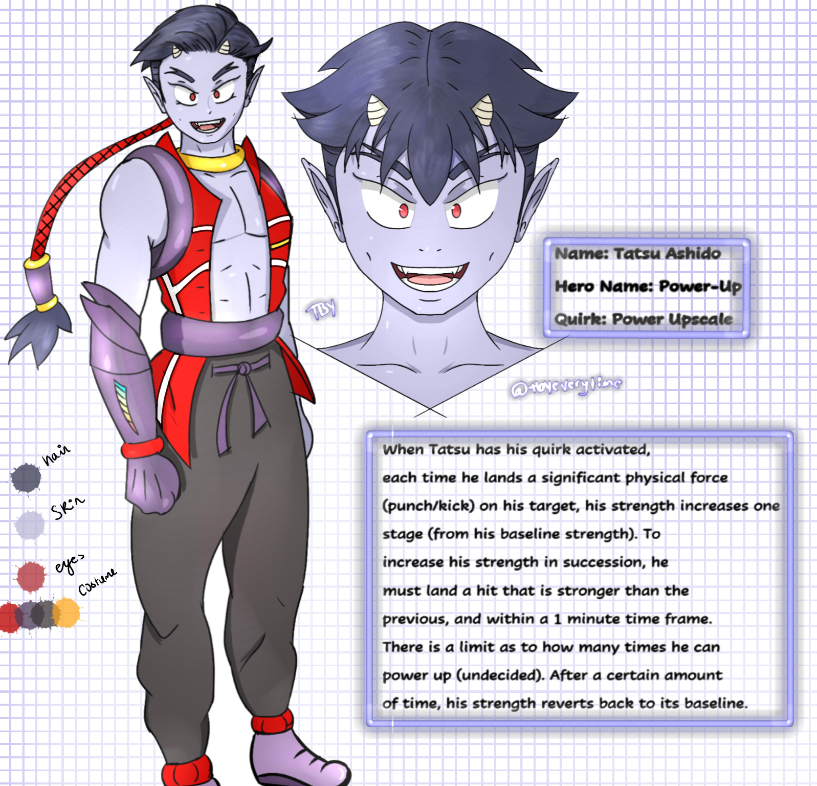 BNHA OC 8/TBD: Tatsu a.k.a "Power-Up" | Scrolller