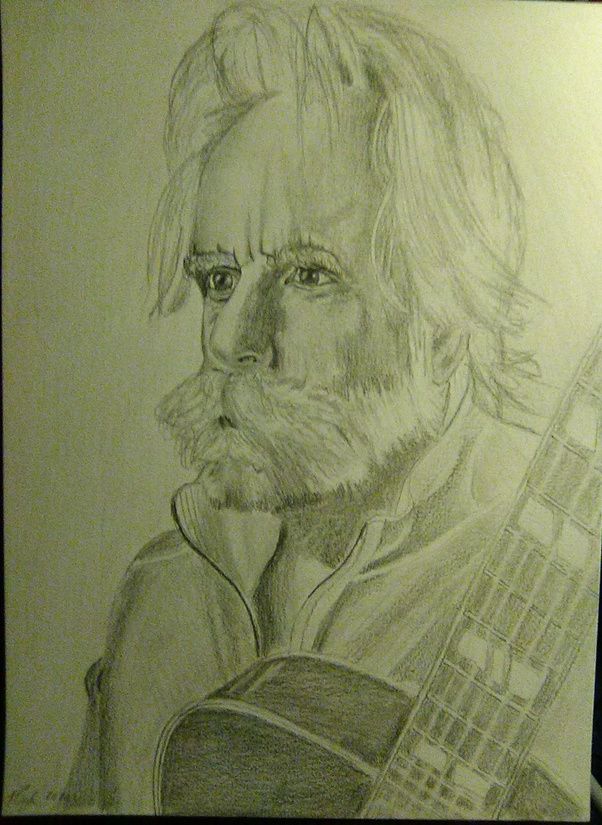 "Bob Weir" [graphite] 2020 | Scrolller
