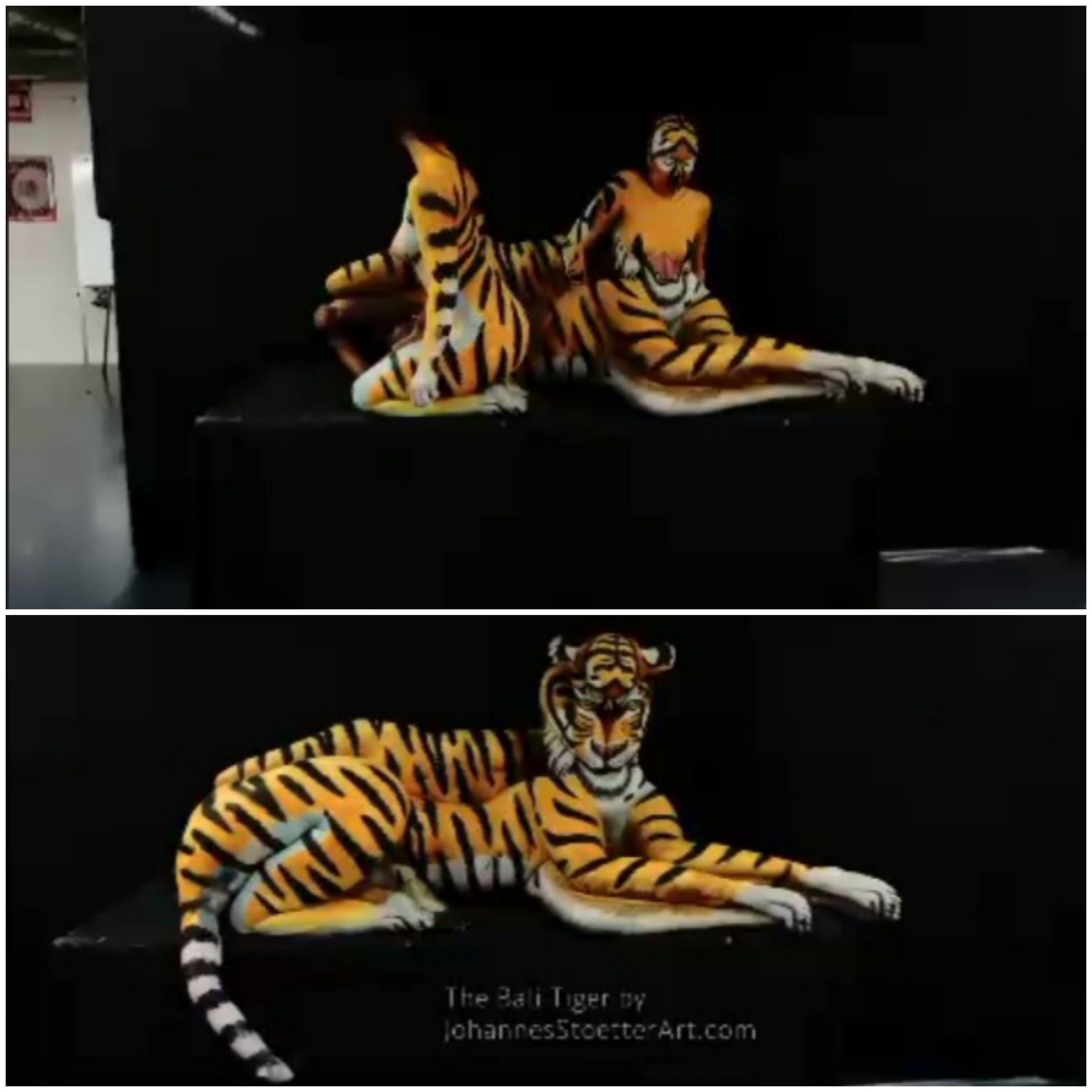 Body paint illusion | Scrolller