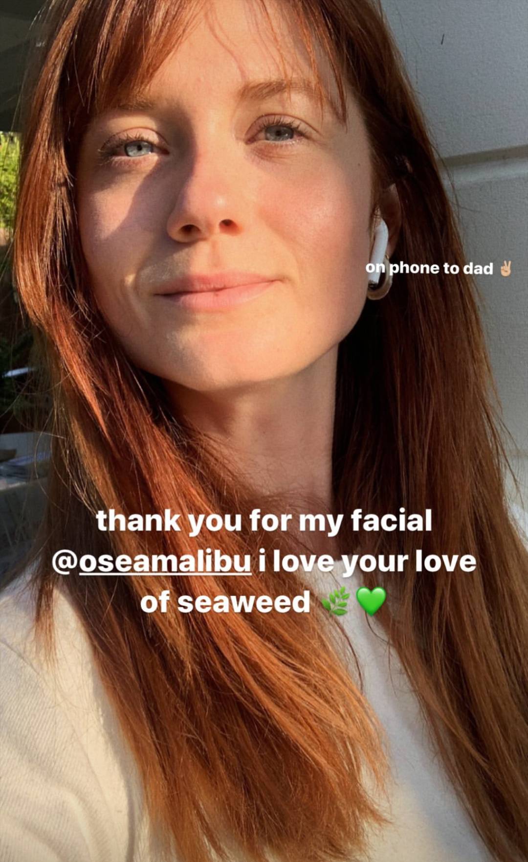 Bonnie Wright's beautiful face in her Instagram story | Scrolller