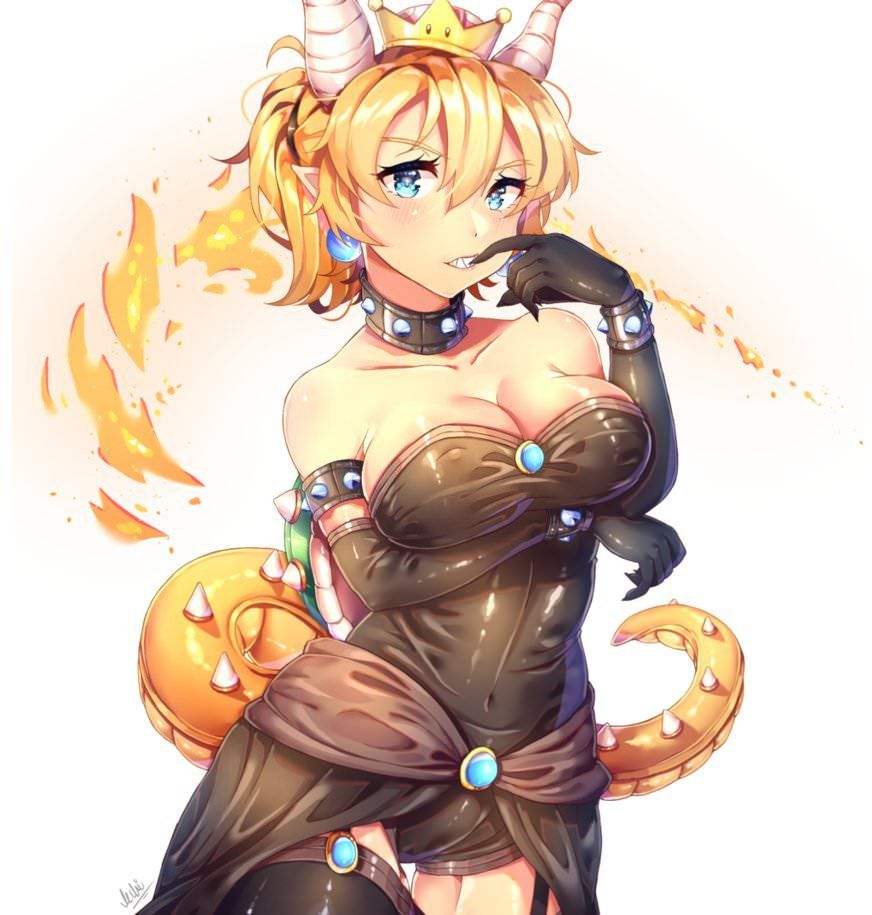Bowsette in flames | Scrolller