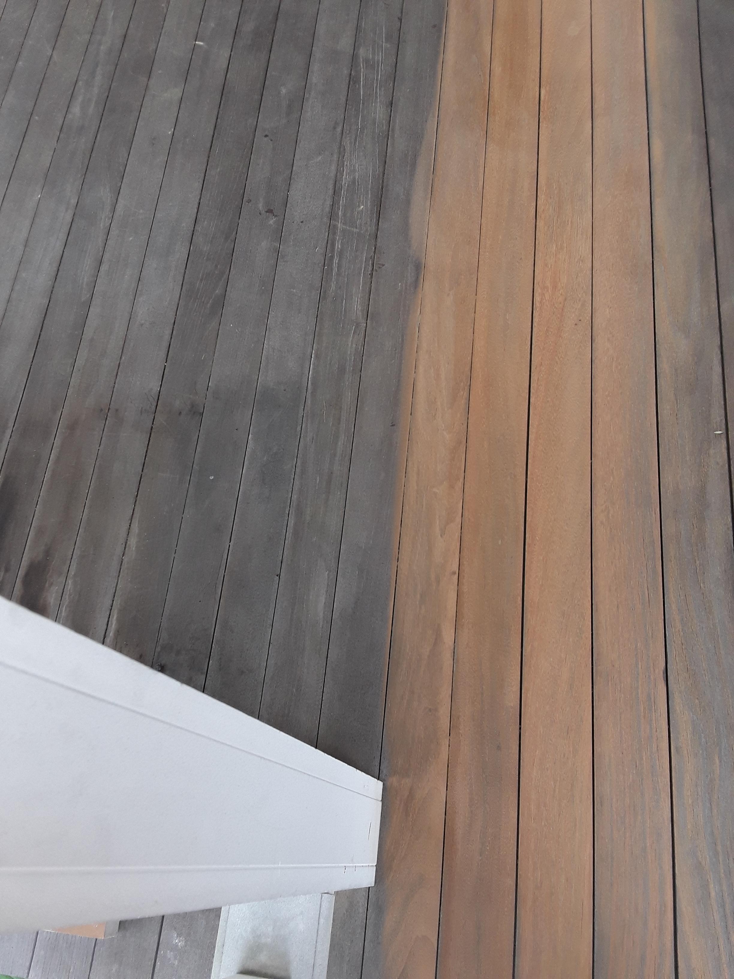 Boyfriend restoring a Brazilian teak porch. | Scrolller