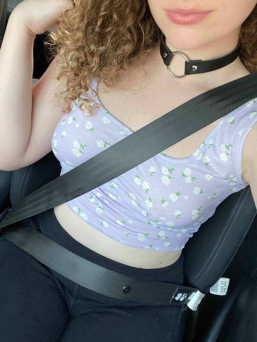 braless, pantyless, and collared while out and about | Scrolller