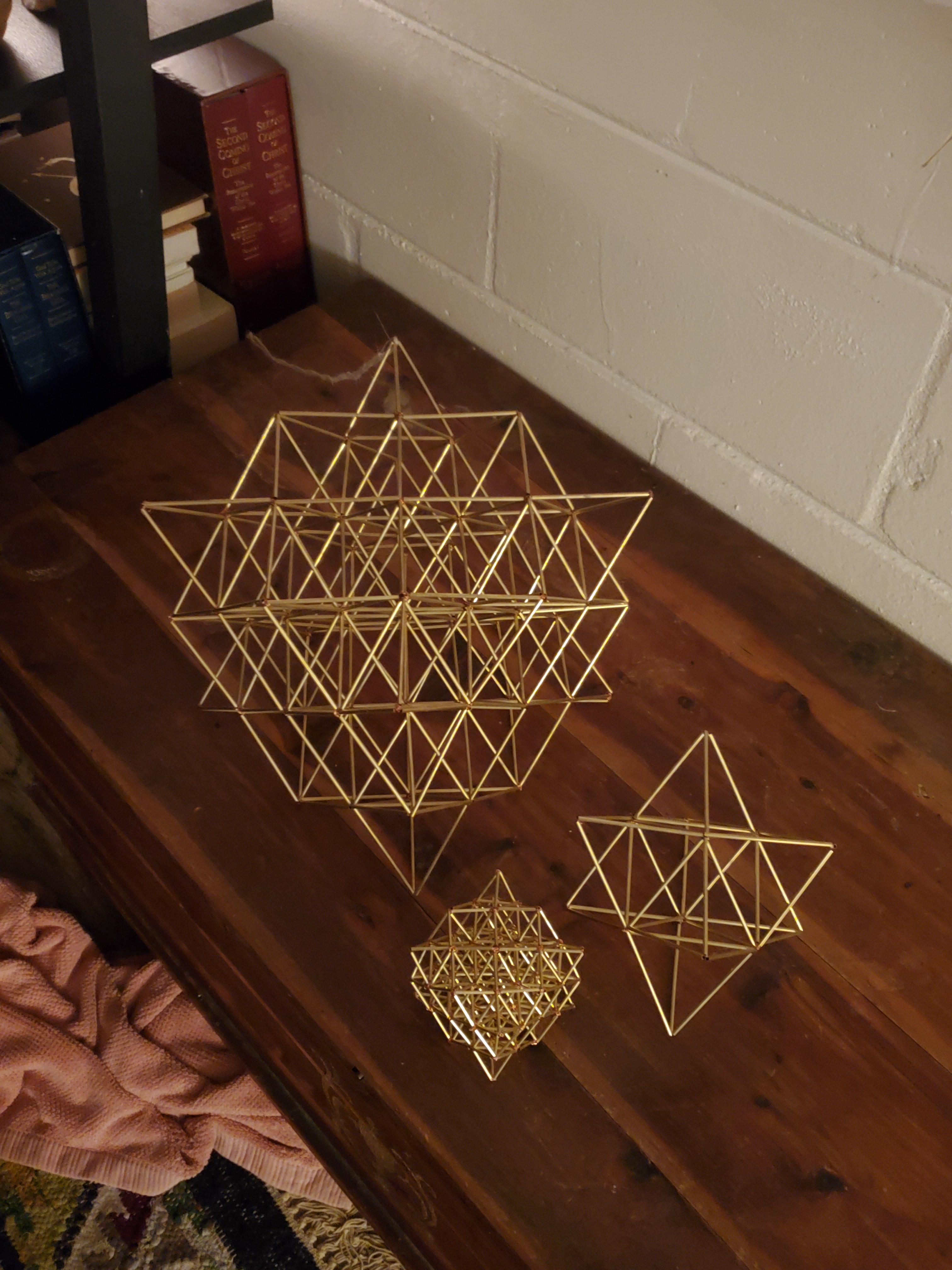 Brass and copper star tetrahedrons... first attempts | Scrolller
