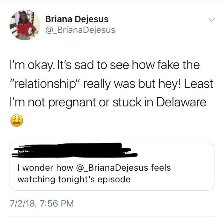 Briana looking on the bright side of her breakup from Javi. | Scrolller