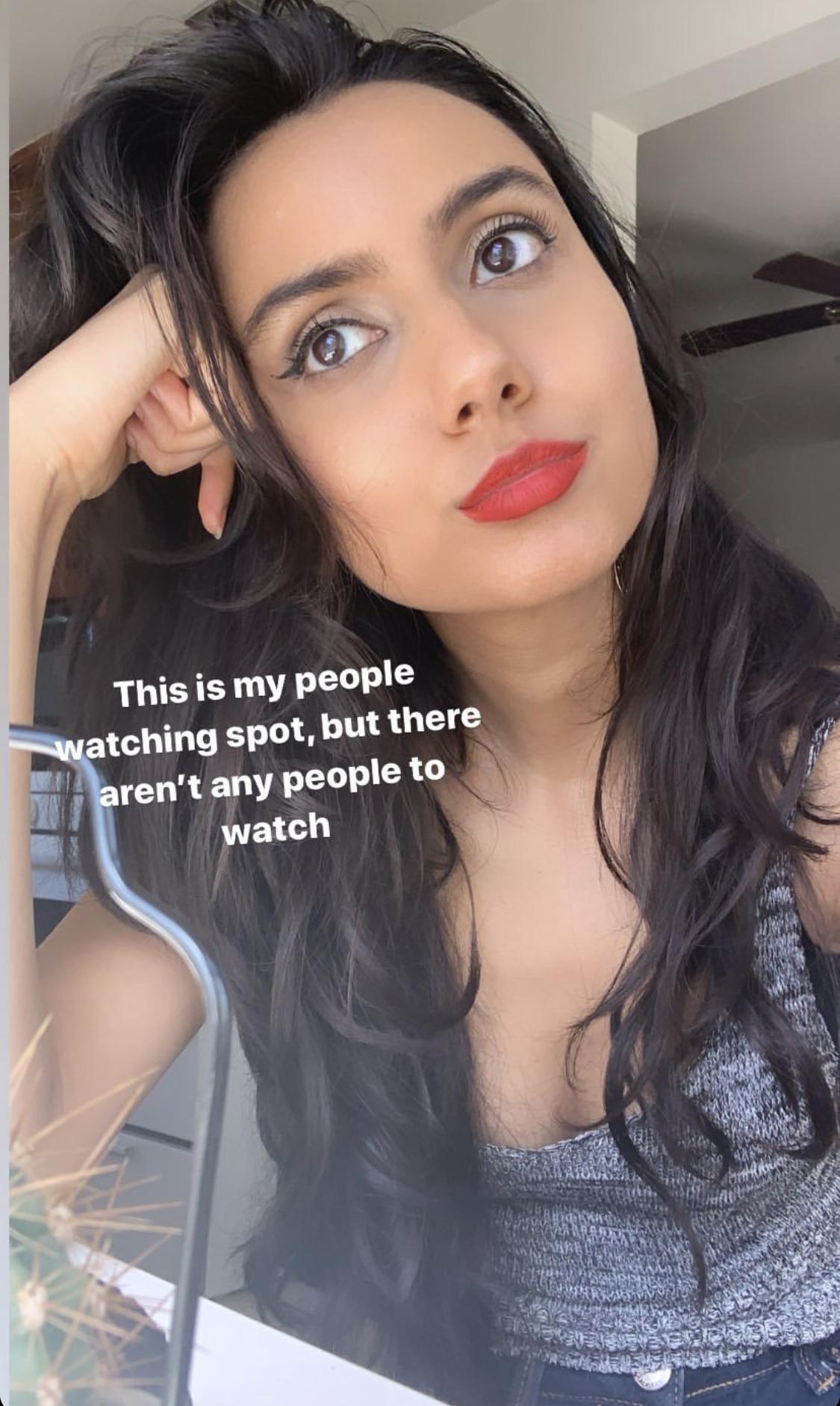 Brianna at her people watching spot | Scrolller