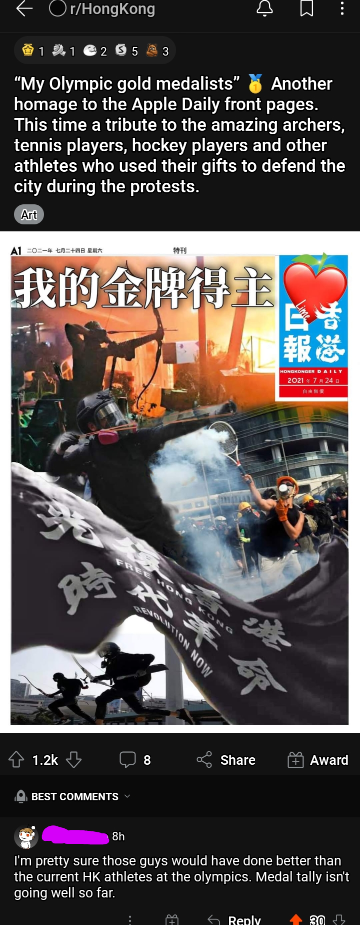 British Hong Kong bootlicker terrorist olympic | Scrolller