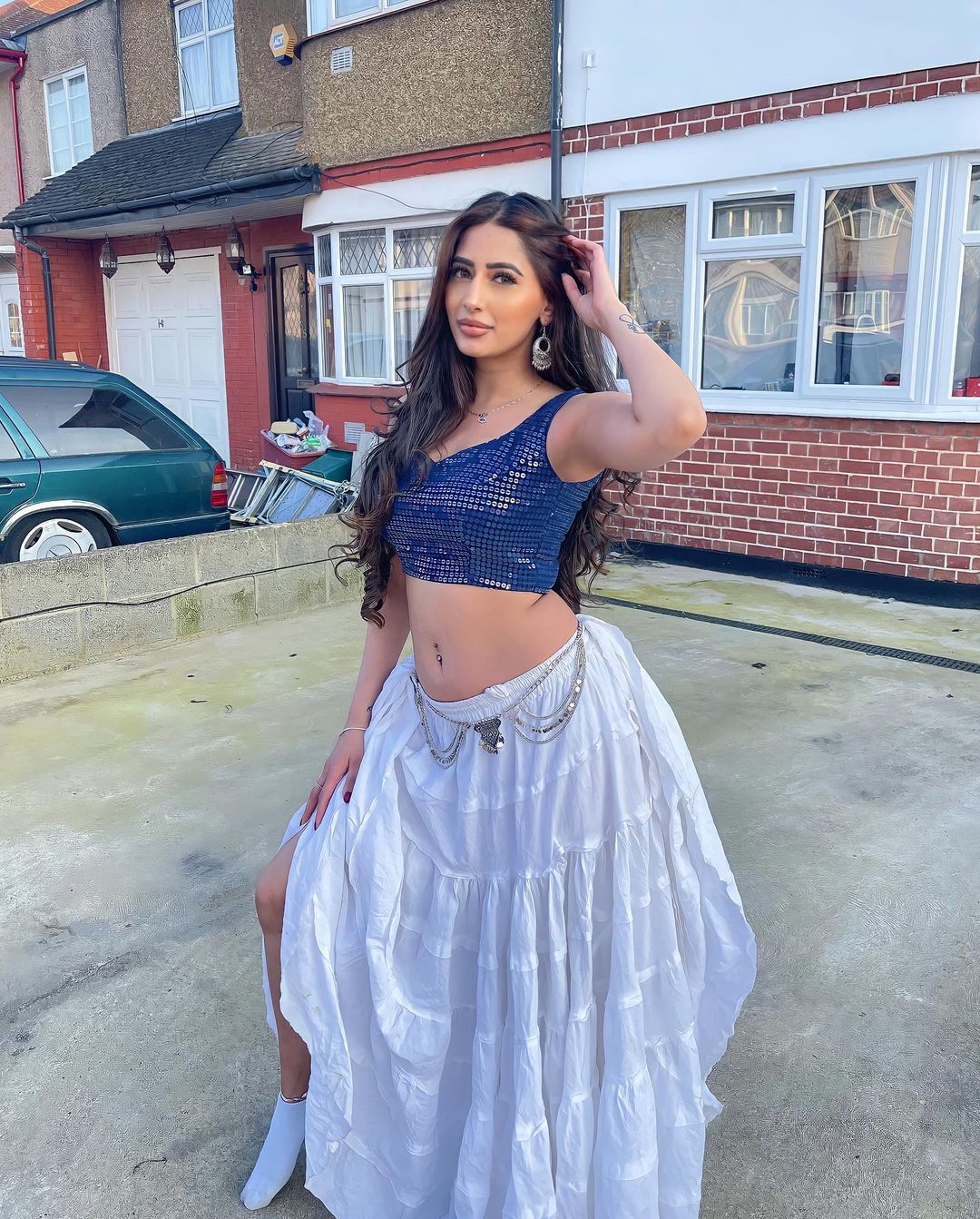 NRI British Indian Beauty in Ethnic Dress | Scrolller