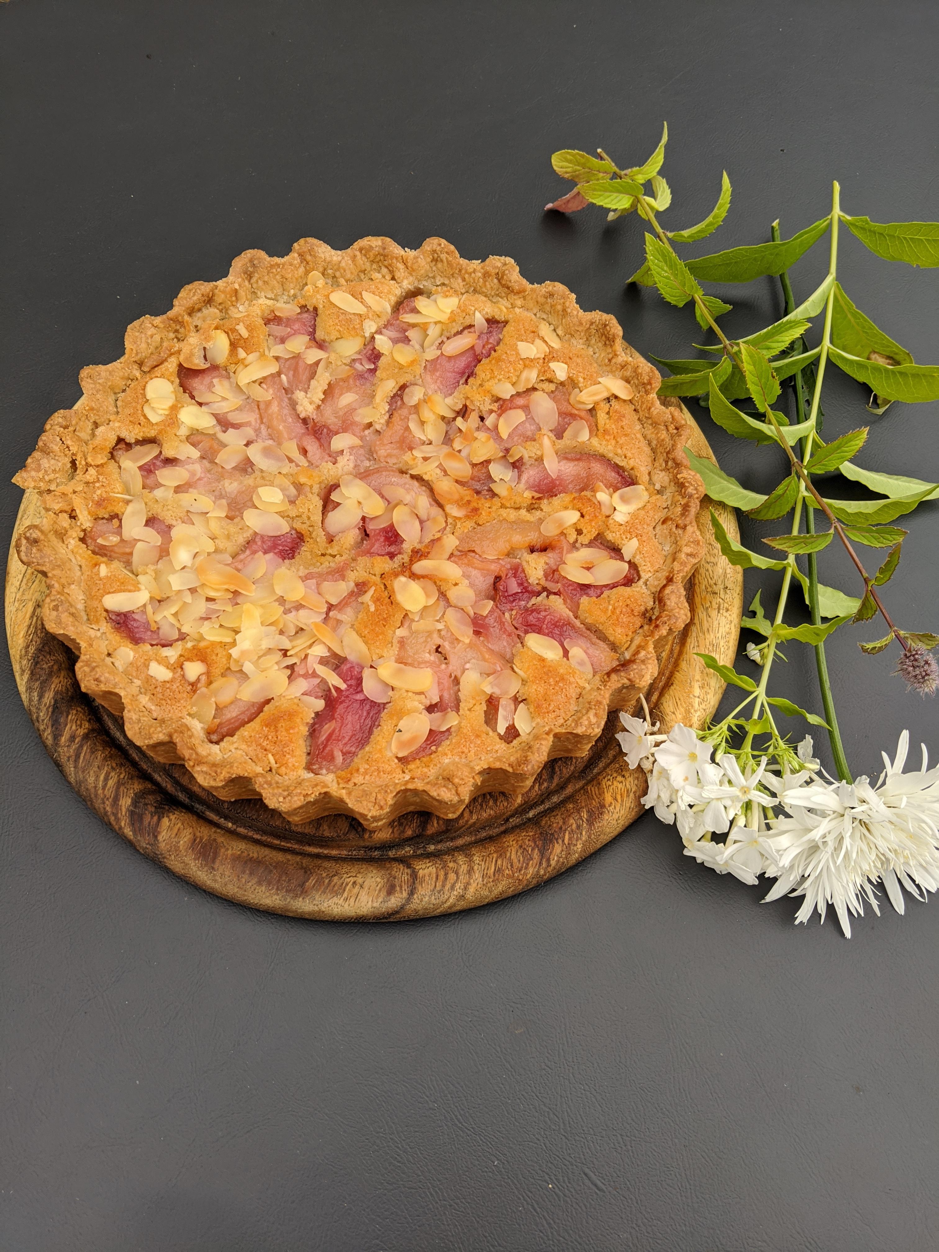 Brown butter peach frangipane tart. | Scrolller