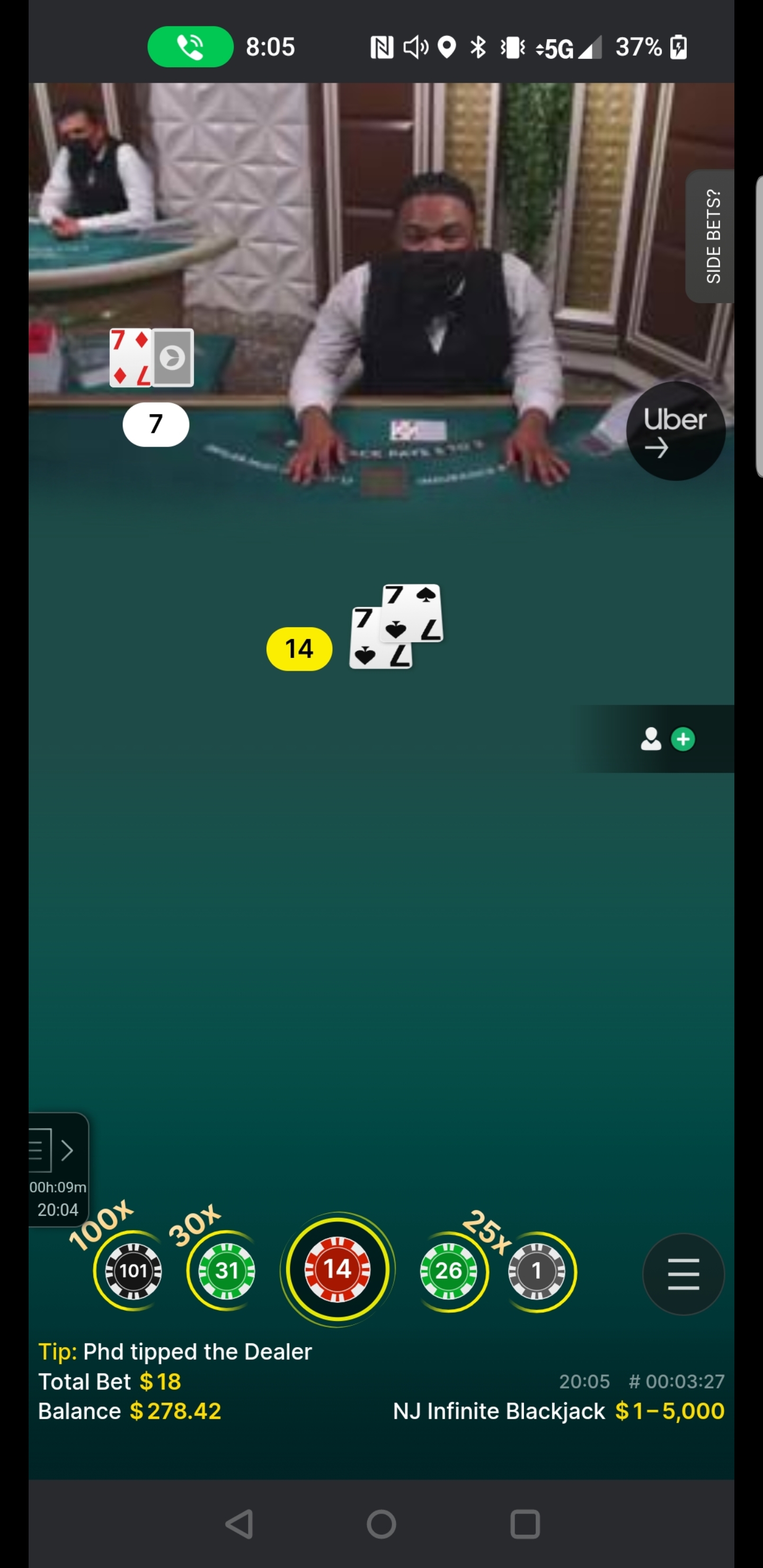 Btw the next card was another 7 | Scrolller