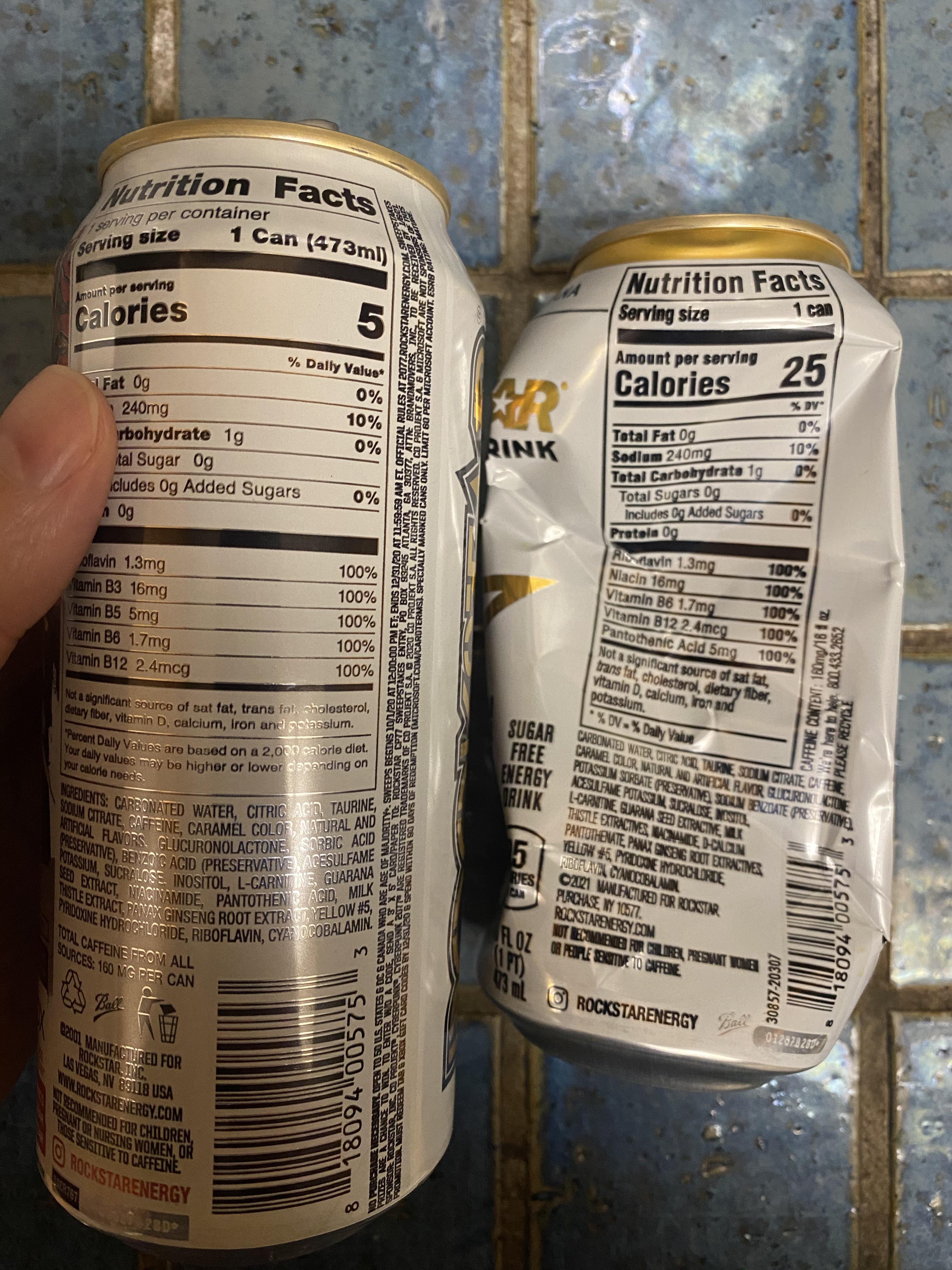 Calorie difference between old vs new sugar free classic. | Scrolller
