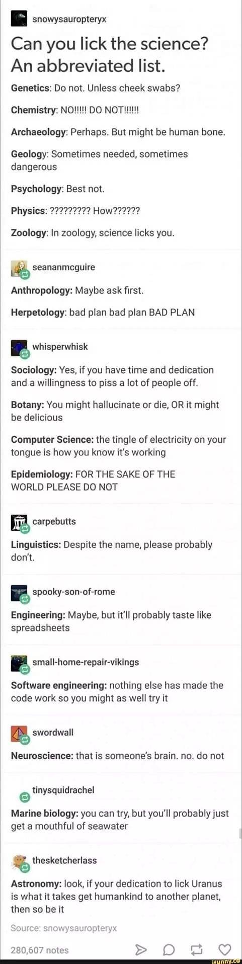 Can you lick the science? | Scrolller