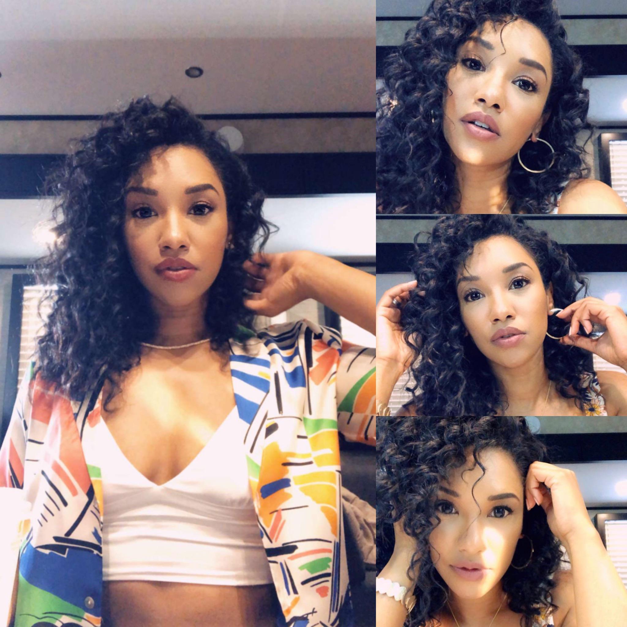 Candice Patton on set | Scrolller