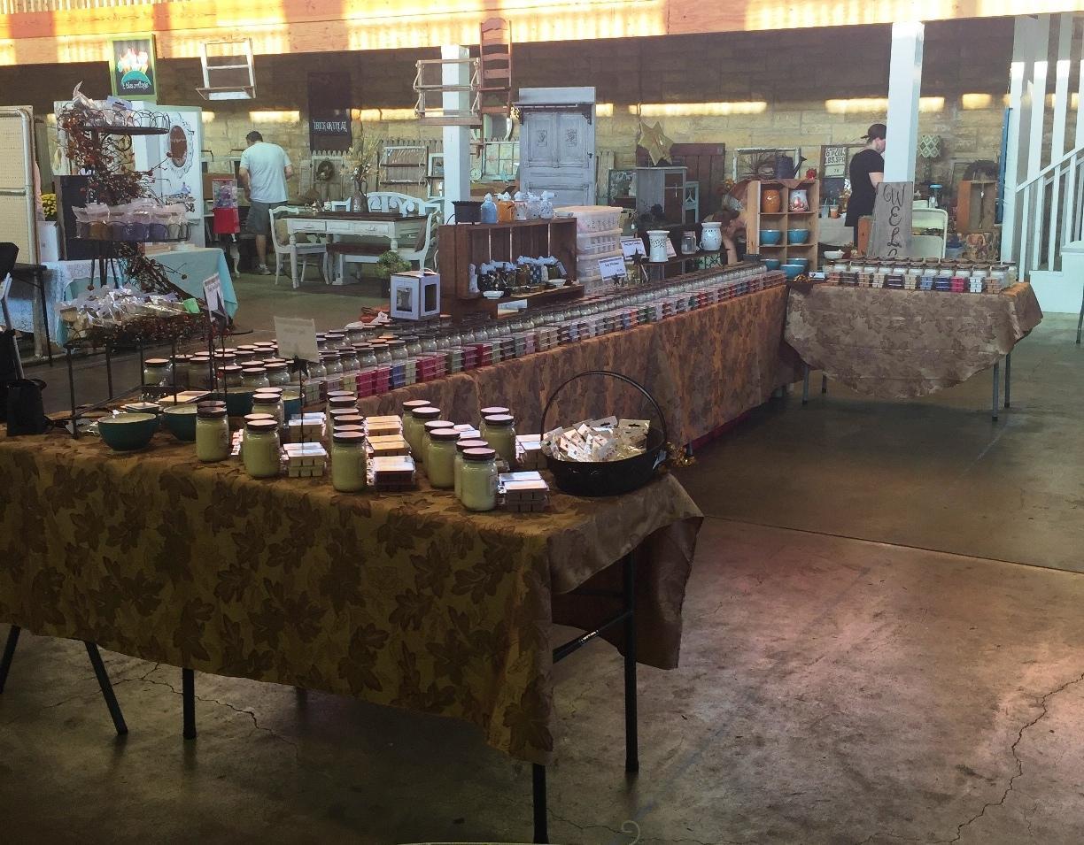 Candle booth set up idea. Over 100 candles and melts fit in a 20 foot booth. | Scrolller