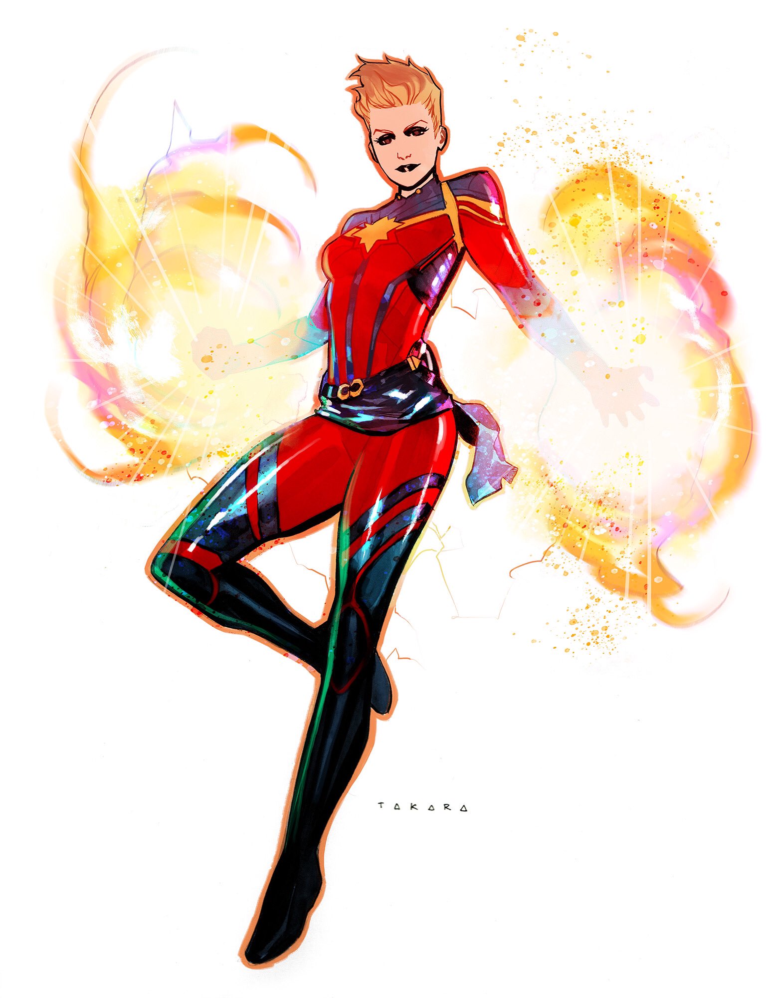 Captain Marvel By Marcio Takara Scrolller