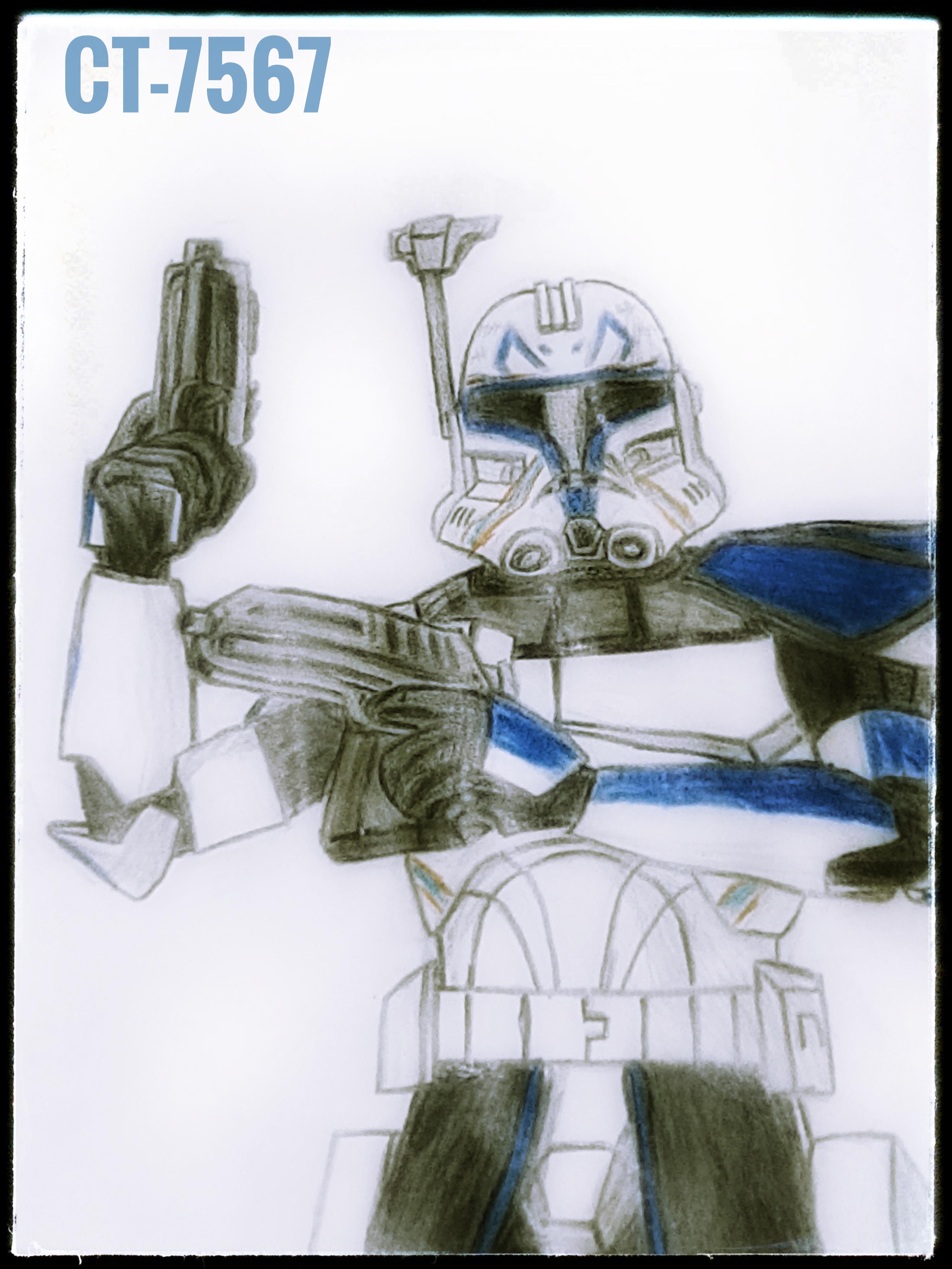 Captain rex drawing I made and edited | Scrolller