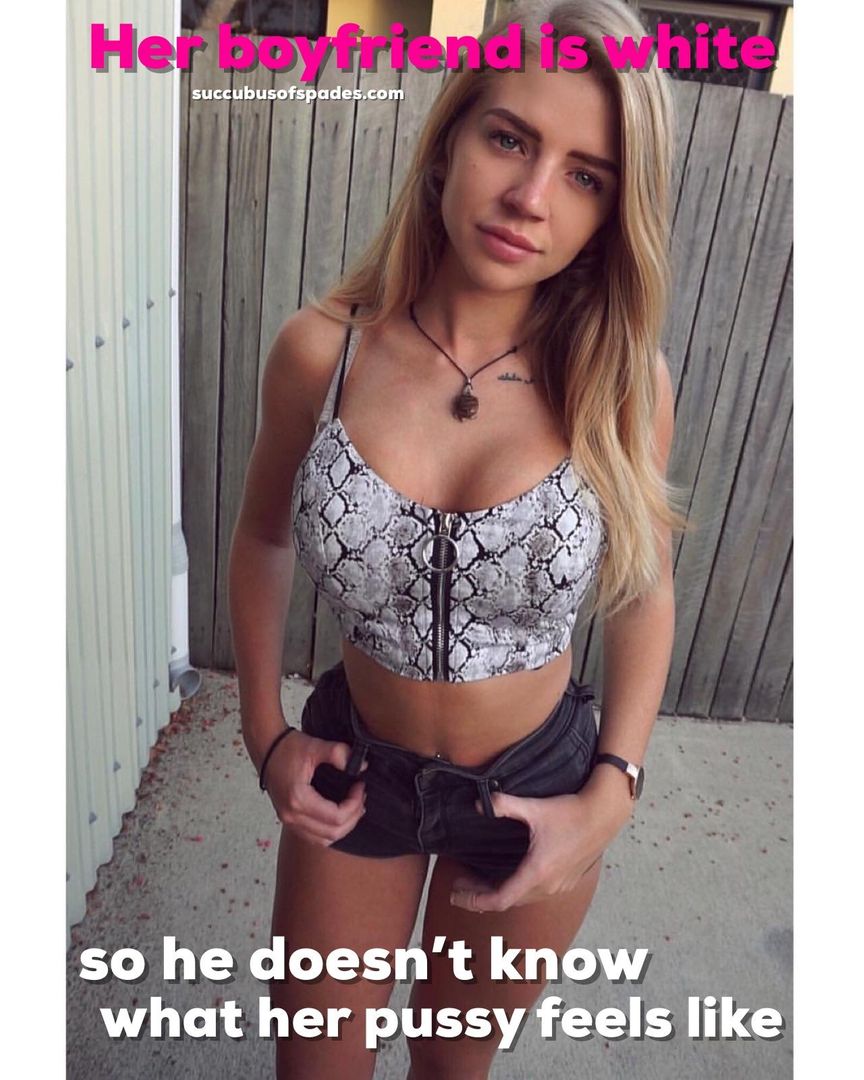 [Caption] Only hung black men deserve such privileges ️🐇 | Scrolller