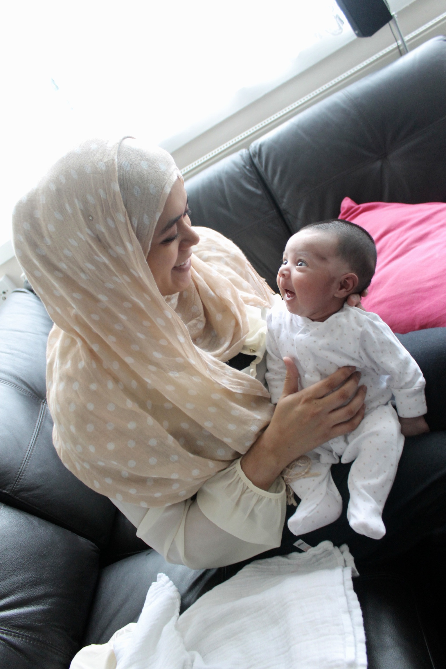 Captured the first time my daughter ever smiled. My favourite picture ever. | Scrolller