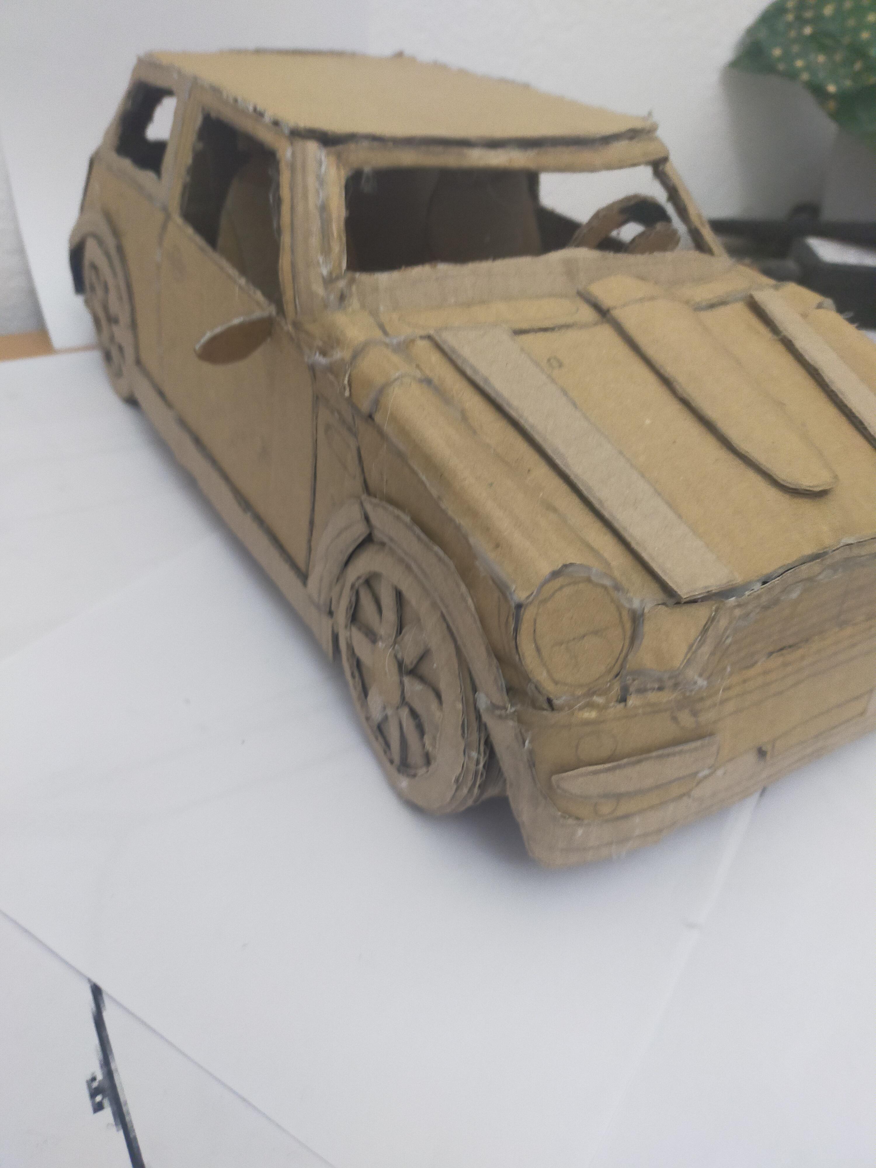 Cardboard Mini Cooper | Scrolller