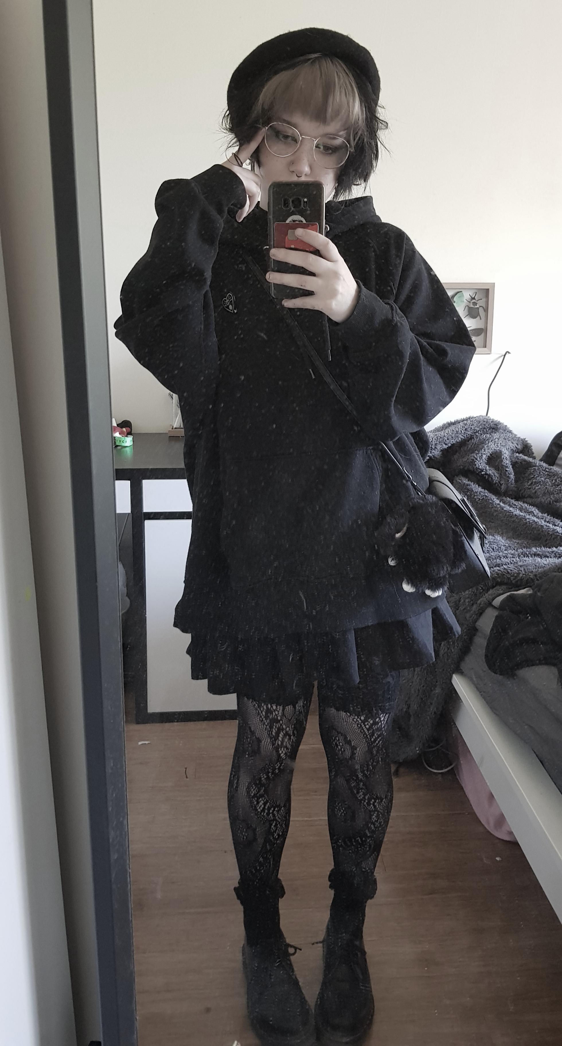 casual dark academia inspired ootd | Scrolller