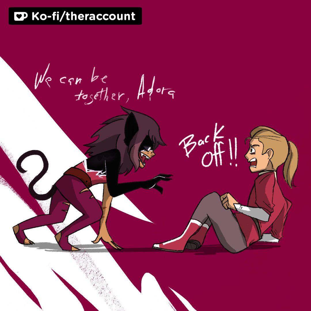 Catra Reaching For A Receding Adora If It Isnt Hornyish I Dont Know What Horny Is Scrolller