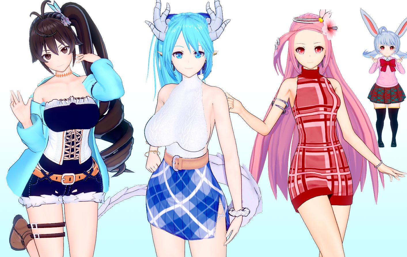 Cecilia, Laias, Cleo, and Luna in Koikatsu | Scrolller