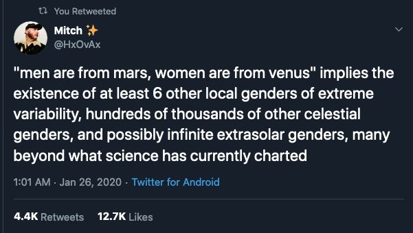 Celestial and extrasolar genders | Scrolller