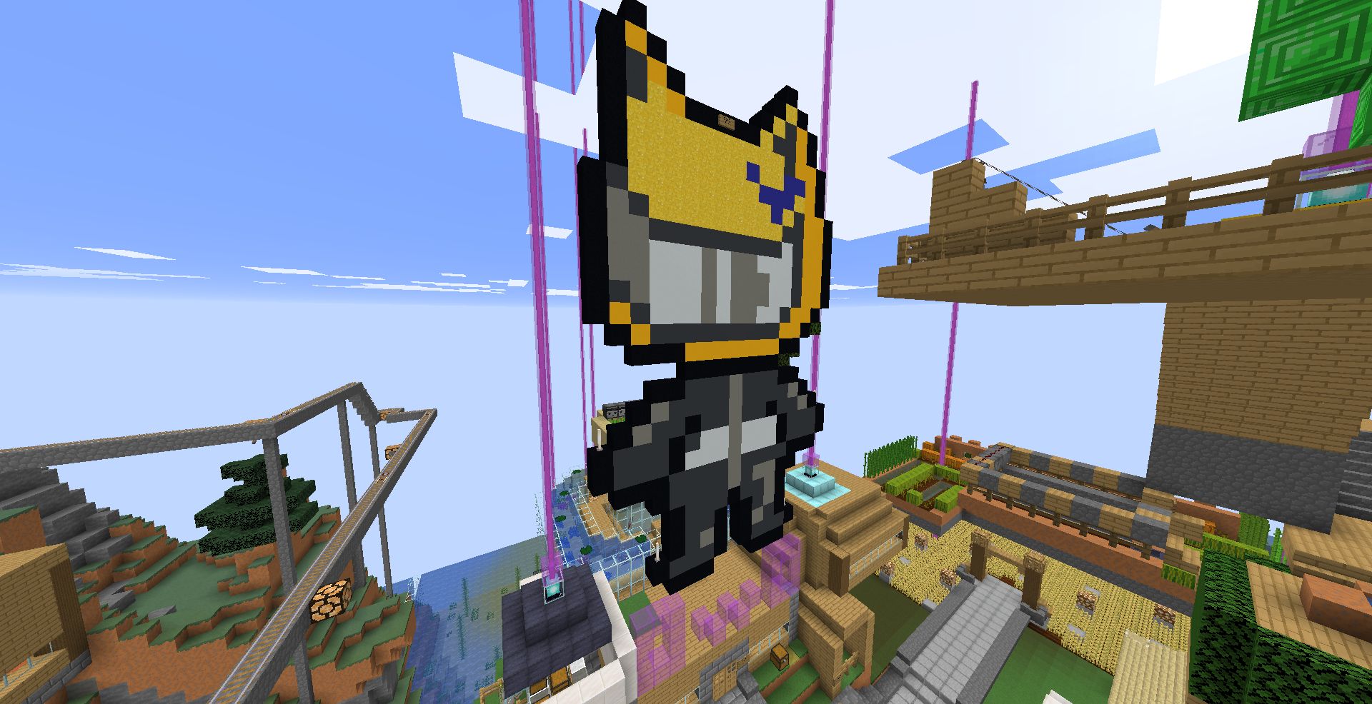 Celty pixel art in minecraft | Scrolller