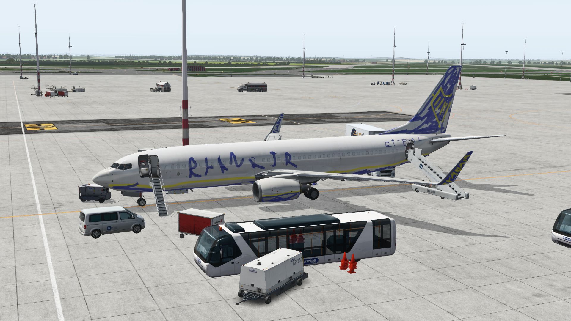 Check out my ultra-realistic Ryanair livery for the Zibo 737-800 | Scrolller