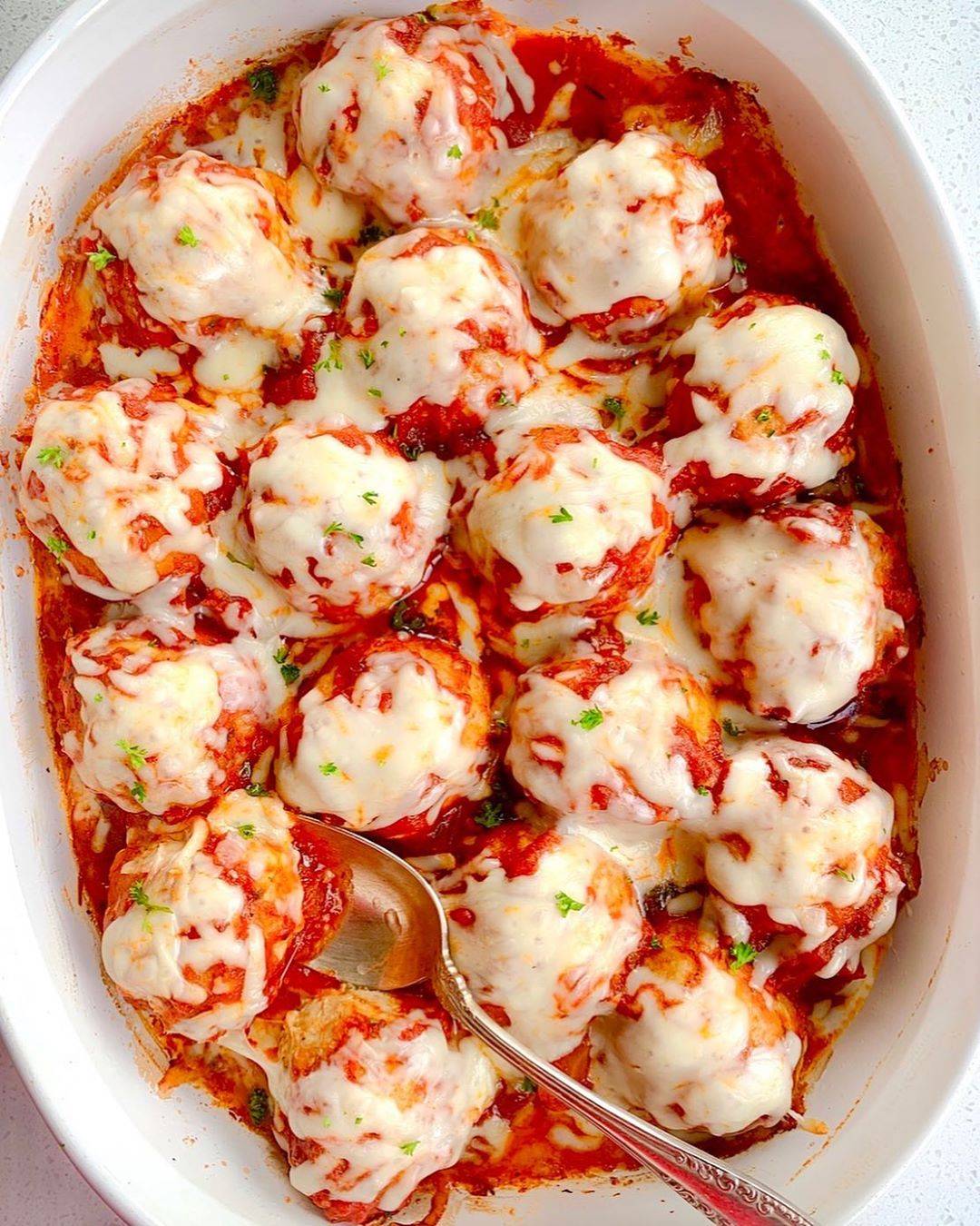 Cheesy Chicken Meatball Casserole | Scrolller