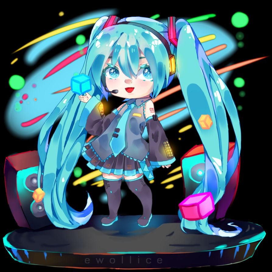 chibi miku by ewollice | Scrolller