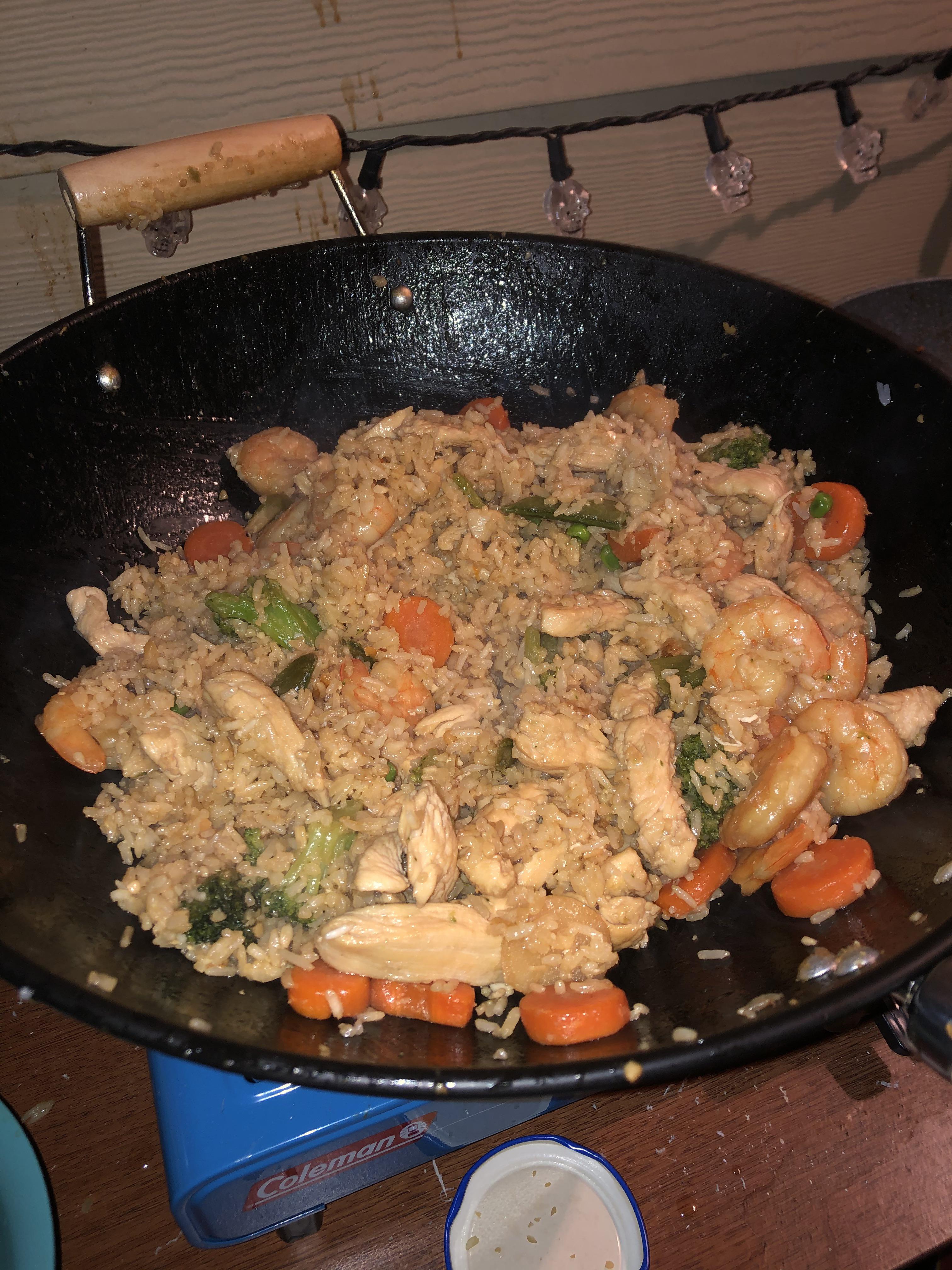Chicken and shrimp fried rice | Scrolller