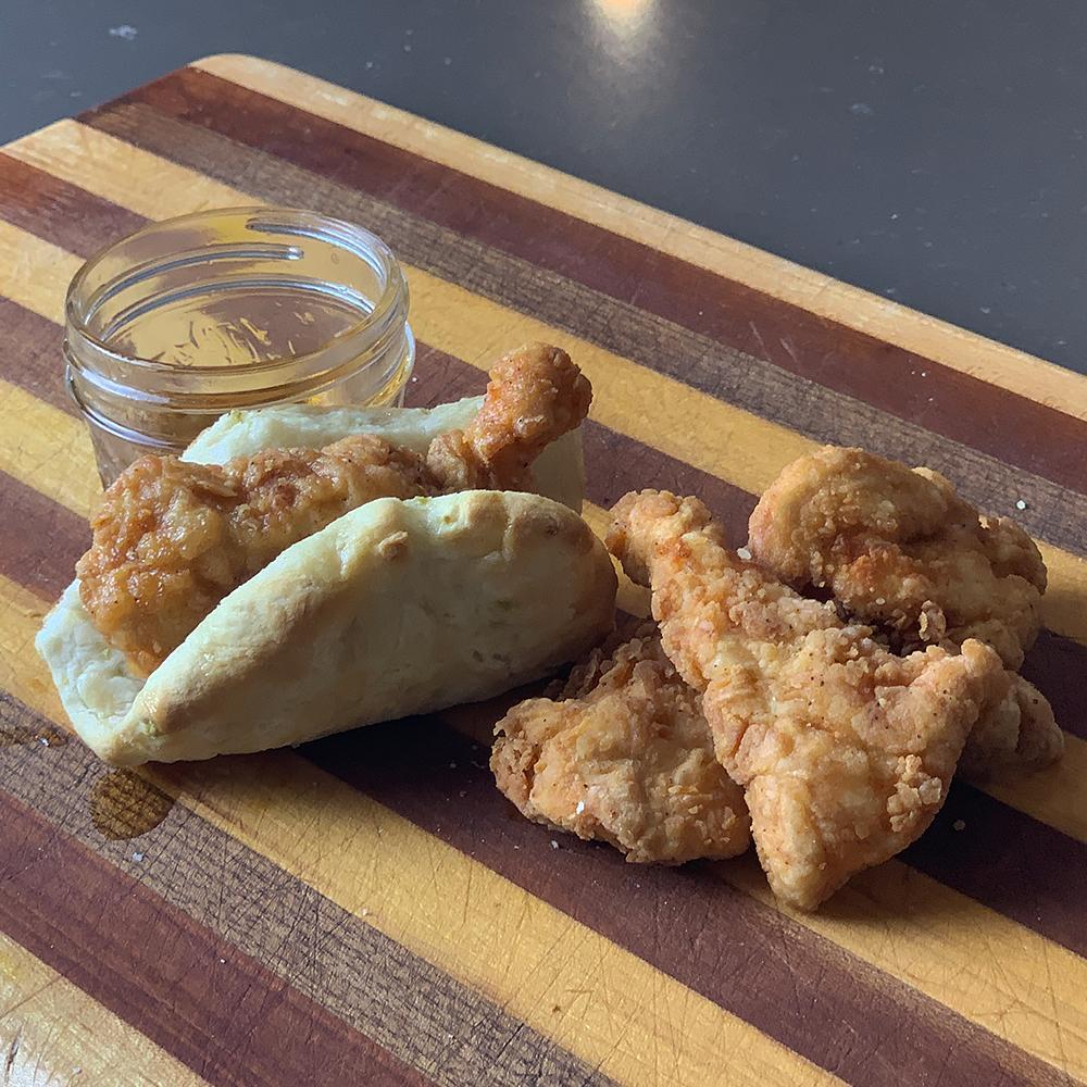 Chicken Biscuit Taco with Jalapeno Honey | Scrolller