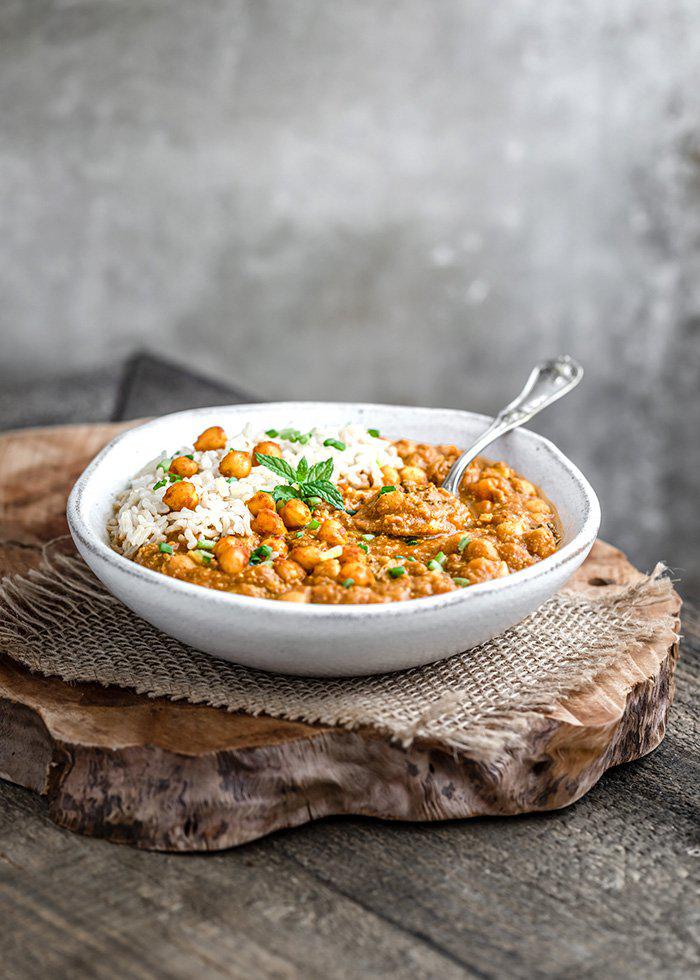 Chickpea Sweet Potato Stew | Scrolller