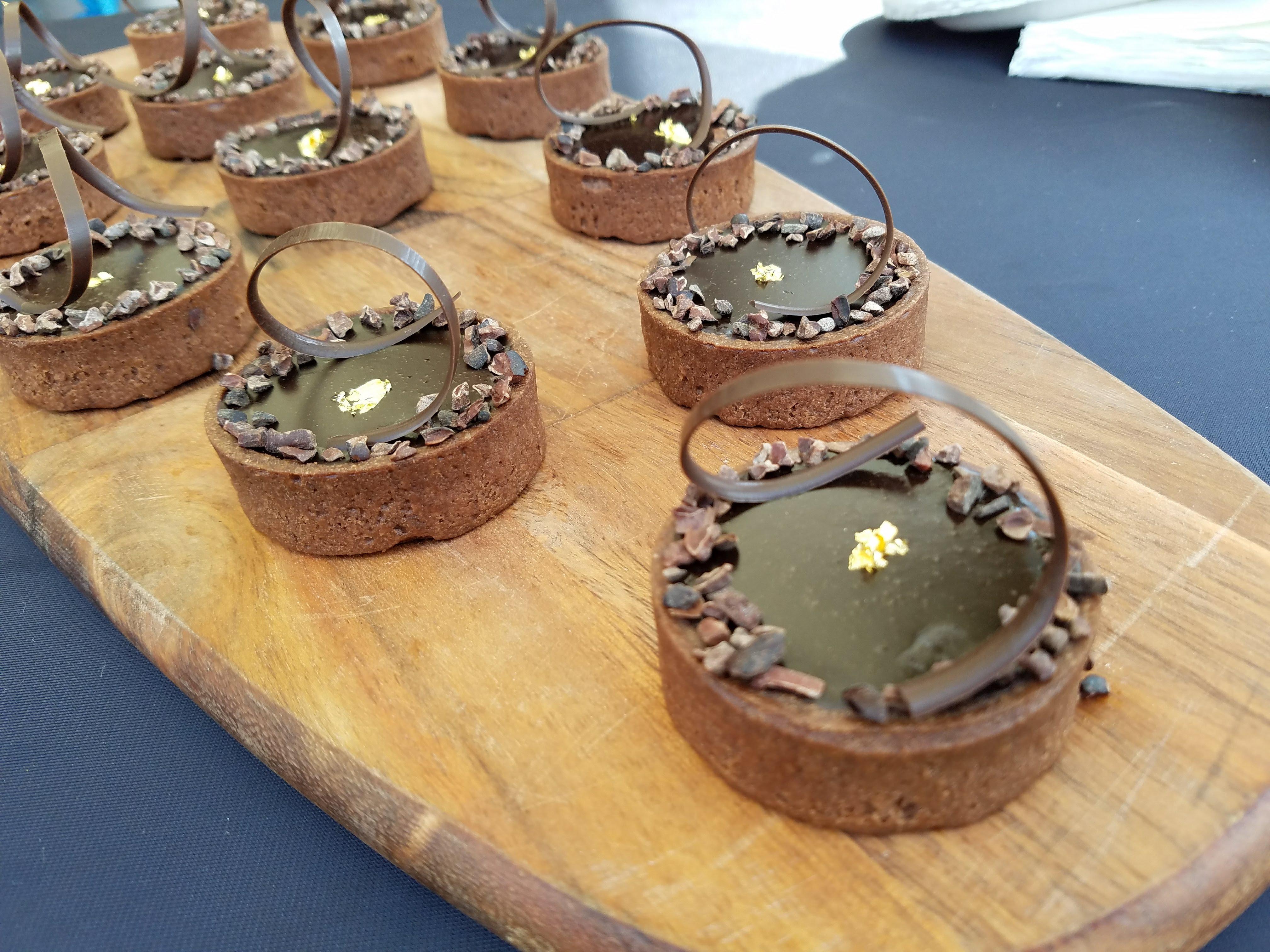 Chocolate Tarts with Gold Leaf // Masters of Taste in Pasadena | Scrolller
