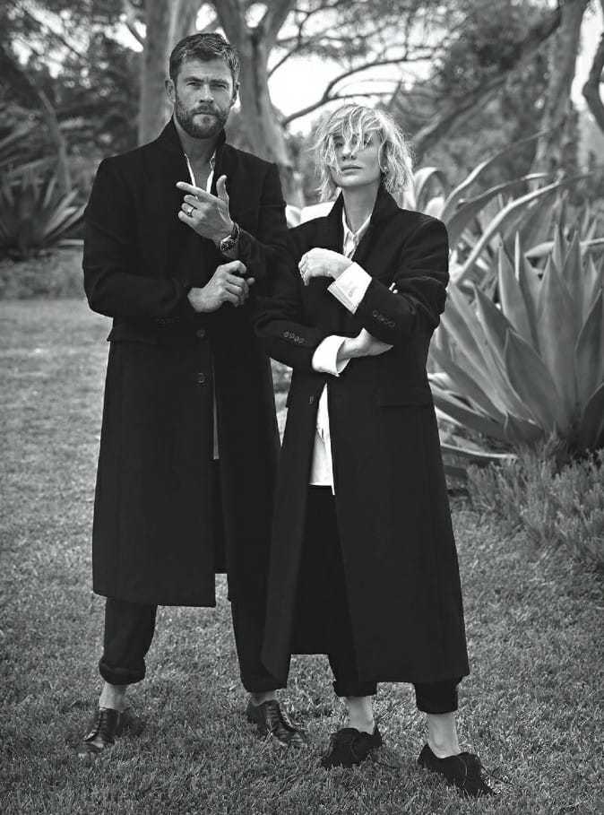 Chris Hemsworth and Cate Blanchett looking unbelievably dapper in black & white | Scrolller