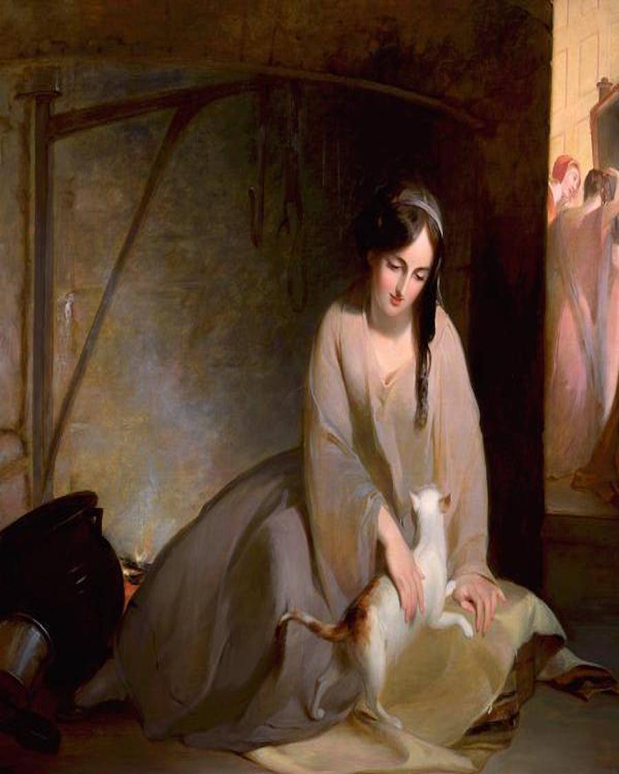 Cinderella at the Kitchen Fire by Thomas Sully | Scrolller