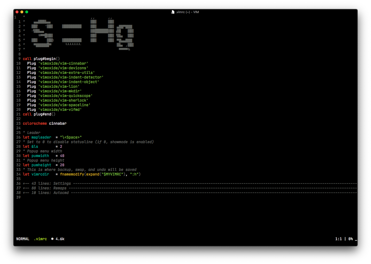 Cinnabar - Black Colorscheme inspired by Gruvbox and Solarized | Scrolller