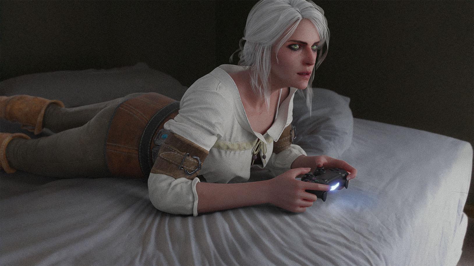 Ciri plays PS4 :) | Scrolller